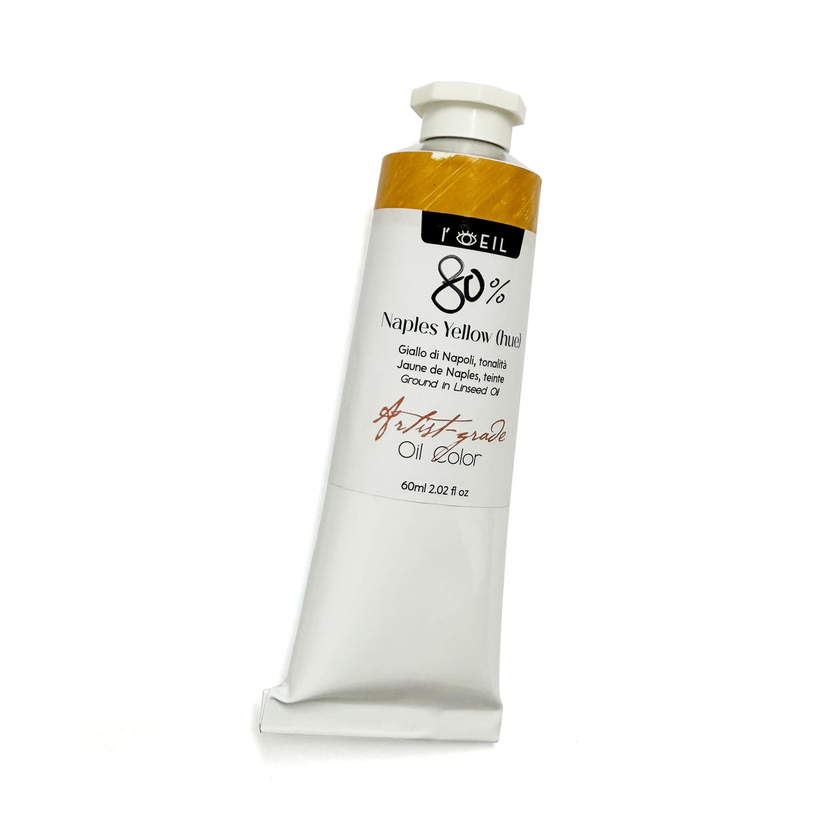 Naples Yellow PBr24 Traditional Artist Oil Paint 60ml – Loeil Art ...